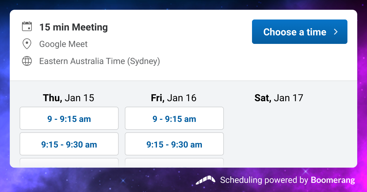 Meet with Bex Brazier | Boomerang