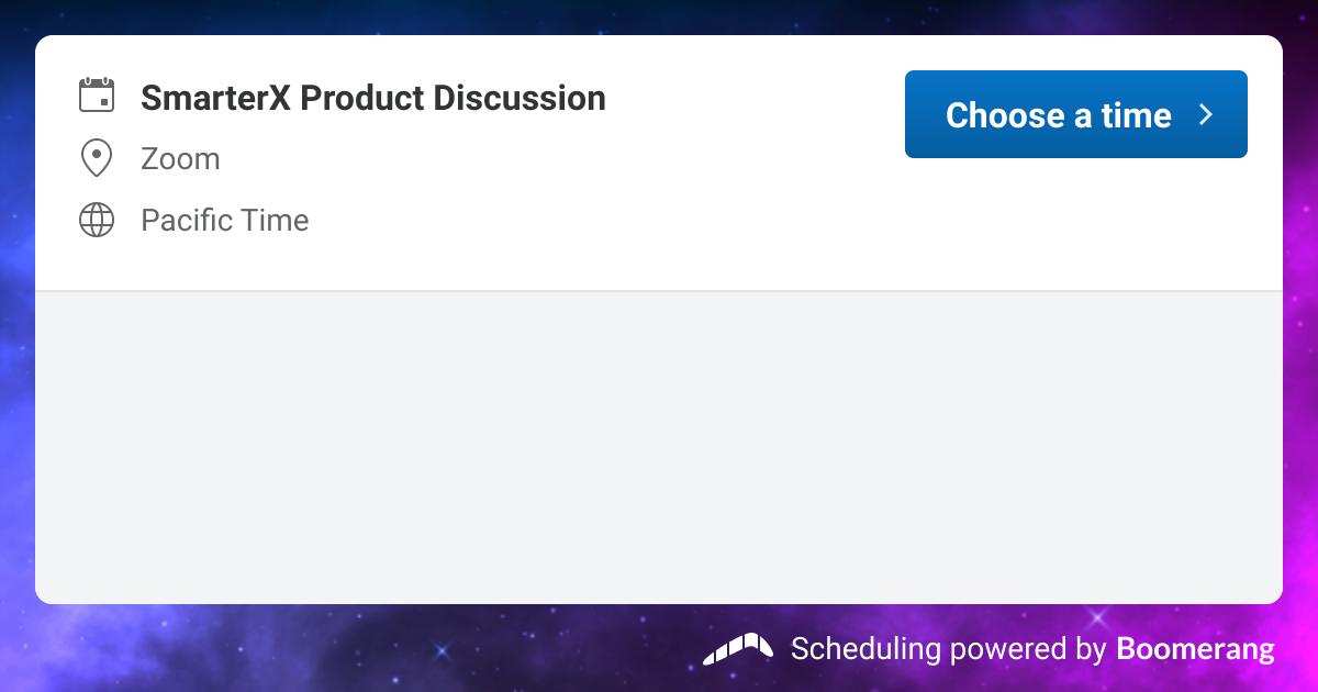 Meet with Nikka Mathur (Product @ SmarterX) | Boomerang