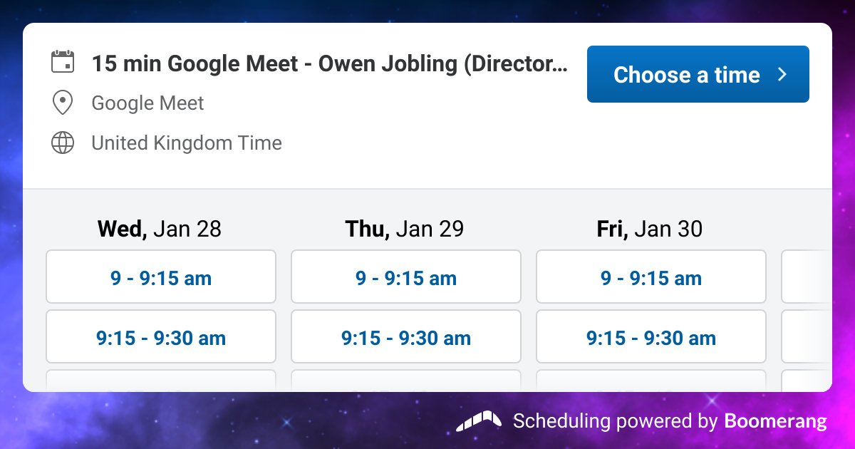 Meet with Owen Jobling | Boomerang