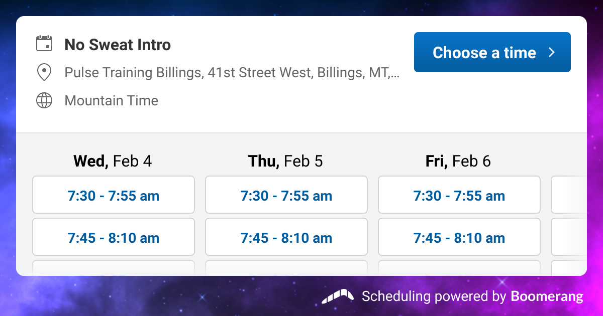 Meet with Pulse Training | Boomerang