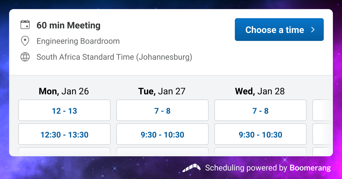 Meet with Engineering Boardroom | Boomerang